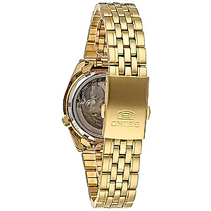 SEIKO Men's SNK366K 5 Automatic Gold Dial Gold-Tone Stainless Steel Watch
