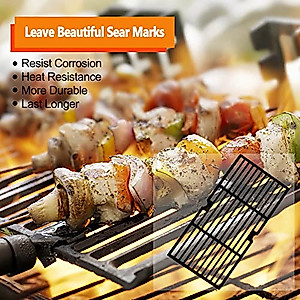 GRISUN Grill Grates for Oklahoma Joe's Longhorn Combo Grill, Heavy Duty Cast Iron Grill Grids for Oklahoma Joe's 12201767,14201767,18202083,15202029,16202046, for Grill and Smoker Sides, 4 Pcs