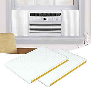 Forestchill Window Air Conditioner Side Panels, 17" H x 12" W x 1" T Surround Insulation Extra Wide Foam Panels for Window AC Units Cover Large Window, White, 2 Pack