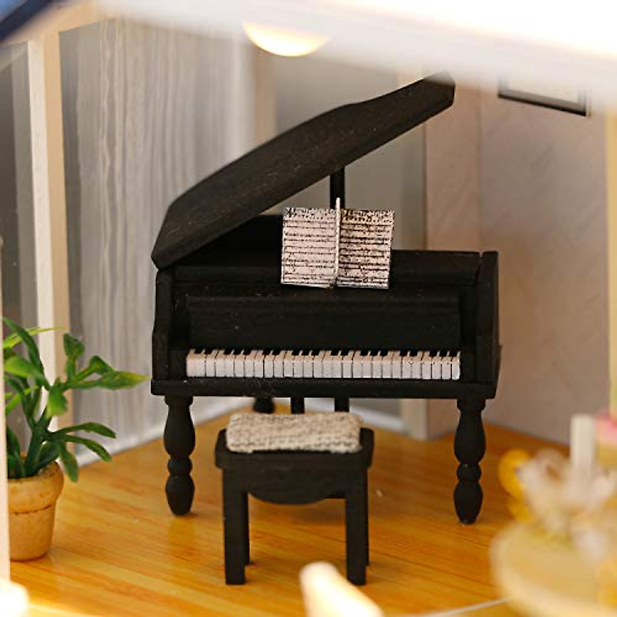 Flever Wooden DIY House Kit, Miniature with Furniture, Creative Craft Gift for Lovers and Friends (Mermaid Tribe)