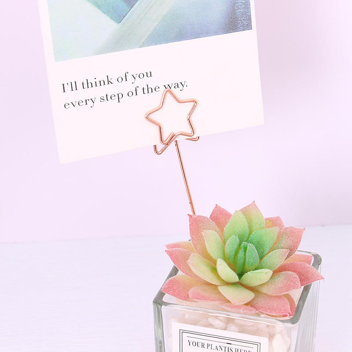 30pcs Metal Wire Floral Place Card Holder Stand, 13 Inch Table Name Number Picture Holder Clips Menu Note Memo Holder for Wedding Birthday Baby Shower Party Favor.