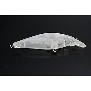 10PCS Unpainted Lure Blanks 8.81g 9.1cm with 5mm Free Fishing Eye Crankbait Baits Simulation Blank Body Clear Hard Baits Trout Salmon Minnow Lure Popper Lures Topwater Freshwater 5mm 8002