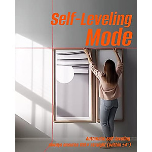 50 ft. Red Self-Leveling Cross Line Laser Level with Mode Lock for Indoor Use - Protective Carrying Pouch & Batteries Included