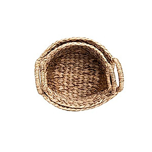 Bloomingville Handwoven Beige Seagrass Round Handles (Set of 2 Sizes) Basket, Natural