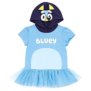 Bluey Toddler Girls Cosplay T-Shirt Dress and Leggings Outfit Set 4T