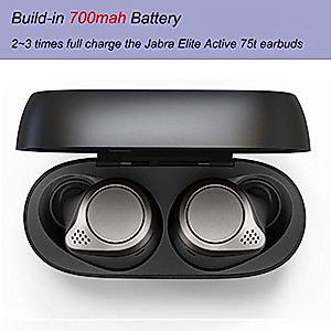 Charging Case for Jabra Elite 75t / Active 75t, Replacement Charger Case Cradle Dock for Jabra Elite 75t / Active 75t Earbuds (Capacity 700mah)