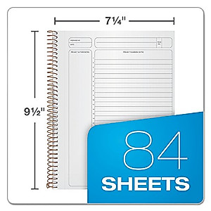 Ampad 20816 Gold Fibre Wirebound Writing Pad w/Cover, 9 1/4 x 7 1/4, White, Green Cover