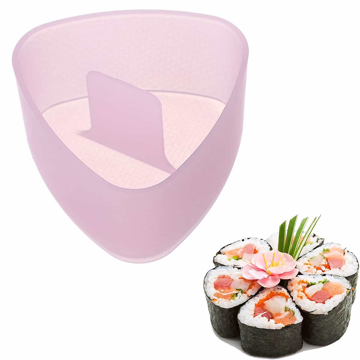 Non Stick Onigiri Triangle Sushi Press Mold, Triangle Rice Ball Mold Maker, Japanese Home Gadgets for Bento, Without Small Rice Paddle (1 Piece)