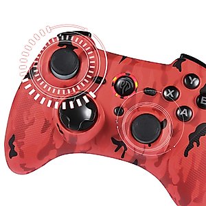 EasySMX 2.4G Wireless Controller for PS3, PC Gamepads with Vibration Fire Button Range up to 10m Support Steam PC PS3 Android Devices and TV Box