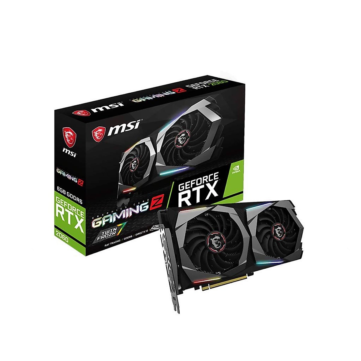 MSI Gaming GeForce RTX 2060 6GB GDRR6 192-bit HDMI/DP Ray Tracing Turing Architecture VR Ready Graphics Card (RTX 2060 GAMING Z 6G)