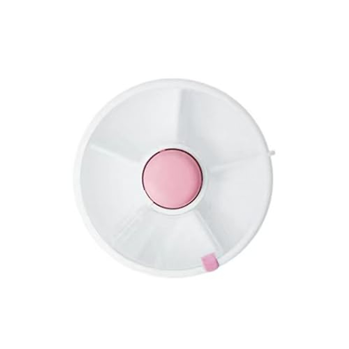 Cute Rotating Snack Box with Lid - White, Diameter: 7.09 inches, Height: 1.77 inches