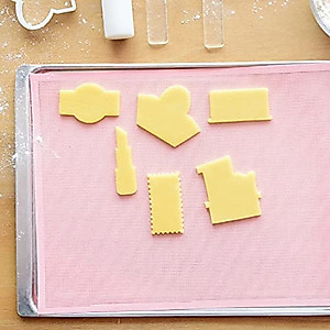 2pcs Rolling Pin Guide Sticks Set Dough Rolling Strips for Measuring Dough, Measuring Dough Balance Thickness Ruler for Baking Christmas Fondant Cookies (3mm)