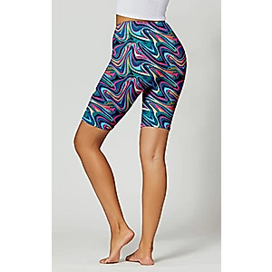 Conceited Biker Shorts Women - Soft - High Waist Tummy Control - Essential - Regular and Plus Size - Fusion - Large - X-Large