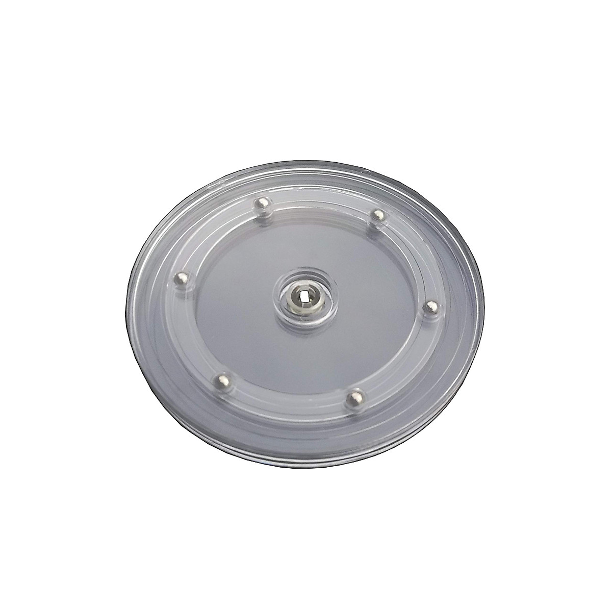 FixtureDisplays® 6" Clear Plastic Spinner Lazy Susan Turntable Organizer for Spice Rack Table Cake Kitchen Pantry Decorating 16972-NPF