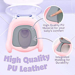 Ashtonbee Mountable Potty Seat (with steps, Pink)