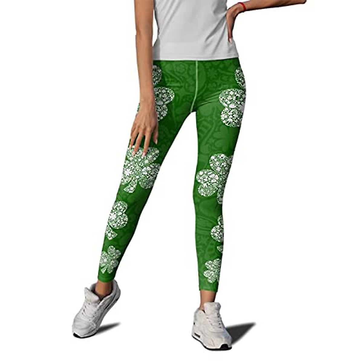 Pilates Running Pants Skinny Women's Good Luck Paddystripes Pants Leggings For Yoga Pants 1x Yoga Pants for Women plus Size (Green, XXL)