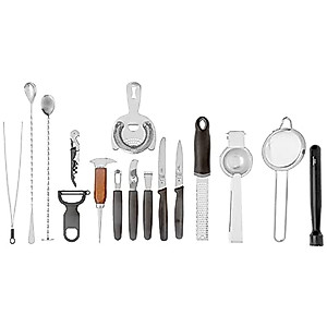 Barfly M37103 Deluxe II Cocktail Set, 20-Piece, Stainless Steel