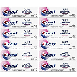 Crest Pro Health Gum and Sensitivity Toothpaste for Sensitive Teeth, Soft Mint, Travel Size 0.85 oz (24g) - Pack of 12