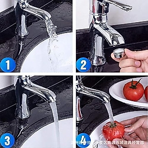 CoguZed 4Pcs Rotatable Sink Aerators, Water-saving Faucet Aerators for Kitchen and Bathroom, Easy Installation, Anti-splash