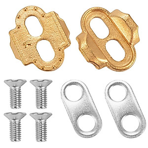 Bike Cleat Set, Bike Cleats, Metal Bicycle Cleats, Pedal Cleats, Cycling Clips for Shoes, MTB Pedal Cleats Designed for Indoor Cycling, Outdoor Road Cycling, Mountain Biking, Mallet Pedals