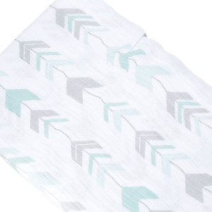 Summer Muslin Changing Pad Cover Teal-Muslin (Geometric)