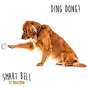 Mighty Paw Smart Bell 2.0 Dog Doorbells for Potty Training | Wireless Electronic Dog Bell for Door Potty Training. Pet Communication Potty Bells for Dogs. Light Press Button Dog Bell (1 Activator)