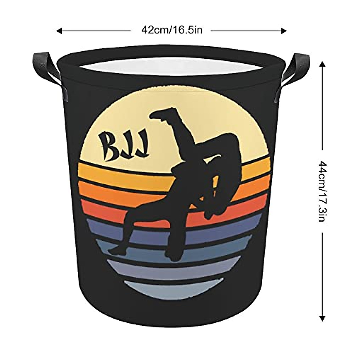 Jiu Jitsu Brazilian Retro Laundry Basket Hamper Bag Dirty Clothes Storage Bin Waterproof Foldable Collapsible Toy Organizer for Office Bedroom Clothes Toys Gift Basket