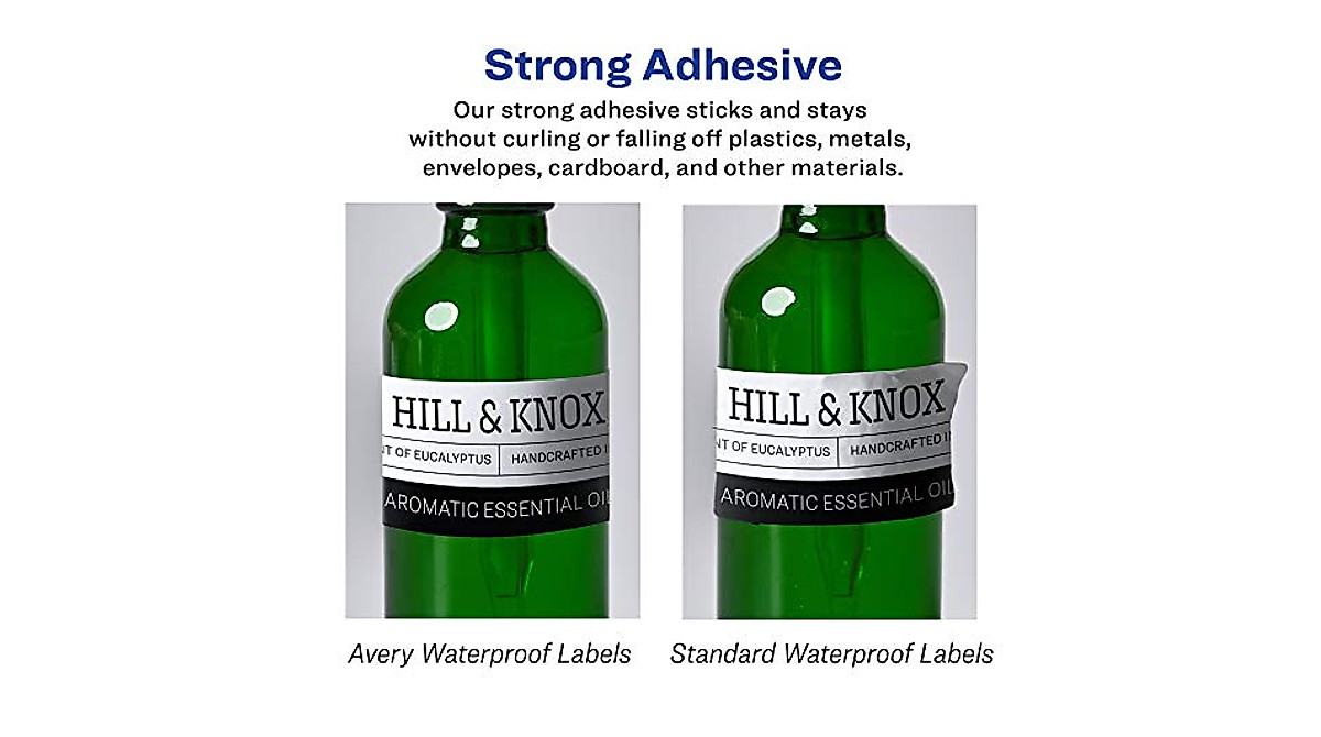 Avery Waterproof Rectangle Labels 3x5 with Sure Feed - Durable & Easy ...
