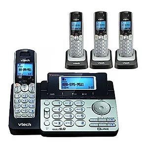 Vtech DS6151 Base with 3 Additional DS6101 Cordless Handsets Bundle