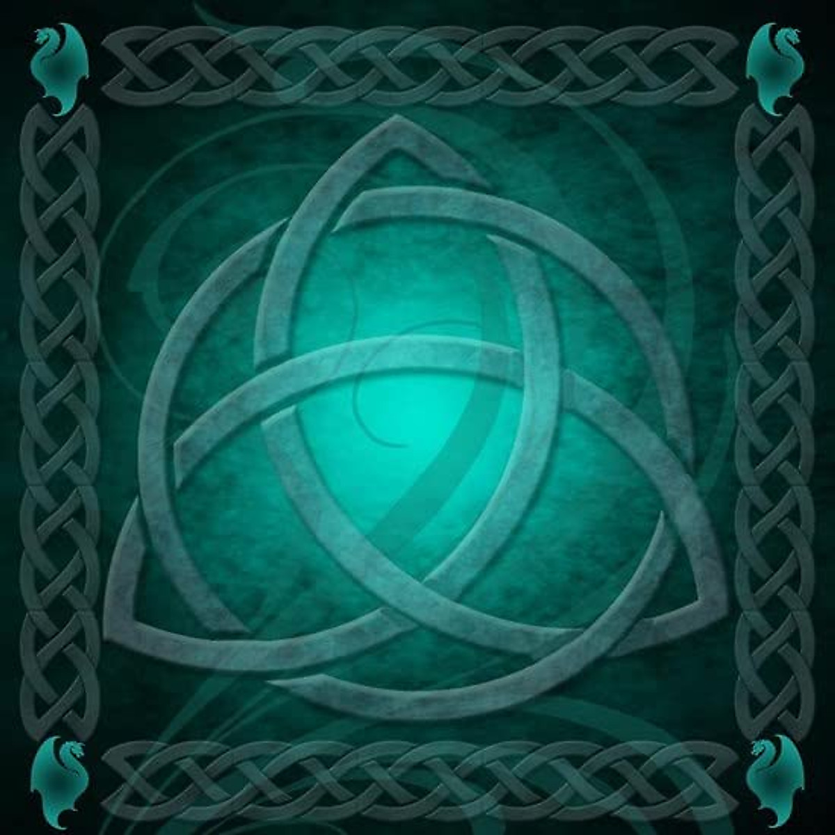 CafePress Teal Celtic Dragon Mug Ceramic Coffee Mug, Tea Cup 11 oz