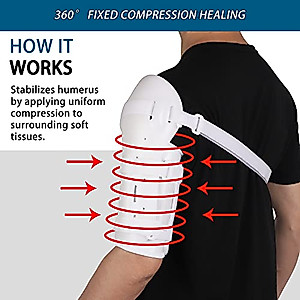 Komzer Sarmiento Brace Humeral Fracture Splint, Humeral Shaft Fracture Brace for Broken Upper Arm, Lightweight and Breathable Humeral Shaft Fracture Splint (Small)