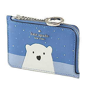 Kate Spade New York Wallet Arctic Friends L-zip Card Holder Wallet, Polar Bear
