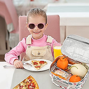 CAMTOP Lunch Box Kids Insulated Lunch Bag Small Cooler Thermal Meal Thermal lunchbox for Girls Boys School Picnics(Flower)