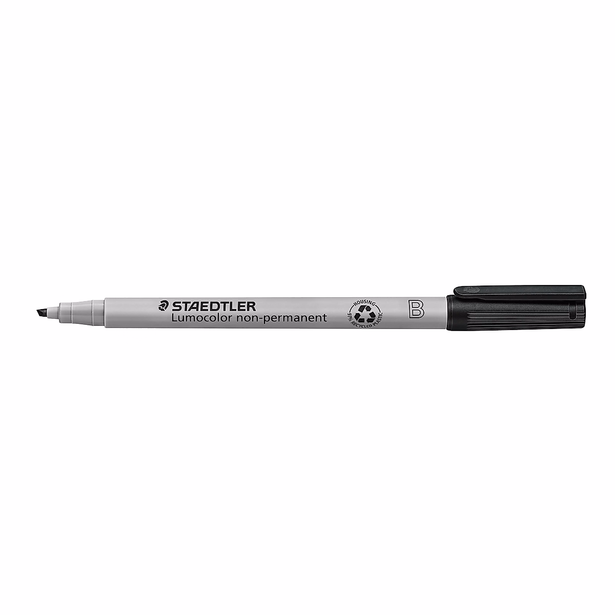 Staedtler Lumograph Non-Permanent Wet Erase Marker Pen, Broad Tip, Low Odor Colored Markers, Black, 312-9