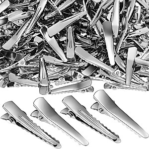 Chuangdi 200 Pieces Silver Metal Alligator Hair Clips tiny small Duckbill Teeth Bows flat Hair Clips for Women Girls Care Accessories(30 mm/ 1.2 Inch)