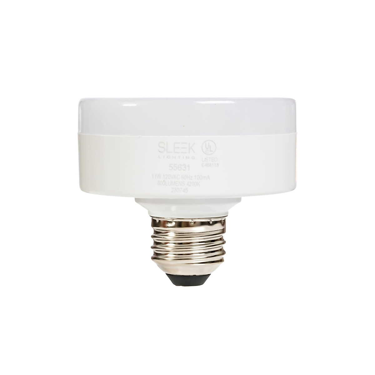 SLEEKLIGHTING E26 11W LED Puck Light Bulb Dimmable 2700K Warm White, 800lm, UL Listed - (4 Pack)