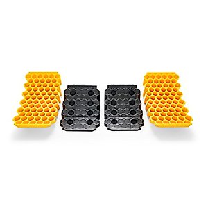 Camco Rv Curved Leveler With Chock - 2 Pack - Easy Drive-On Leveler Adds Up To 4" In Height (44425)