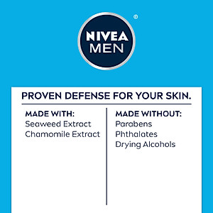 NIVEA MEN Sensitive Cooling Shave Gel with Chamomile and Seaweed Extracts, 3 Pack of 7 Oz Cans