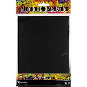 Tim Holtz Alcohol Ink Surfaces - Yupo White Heavystock & Black Matte Cardstock