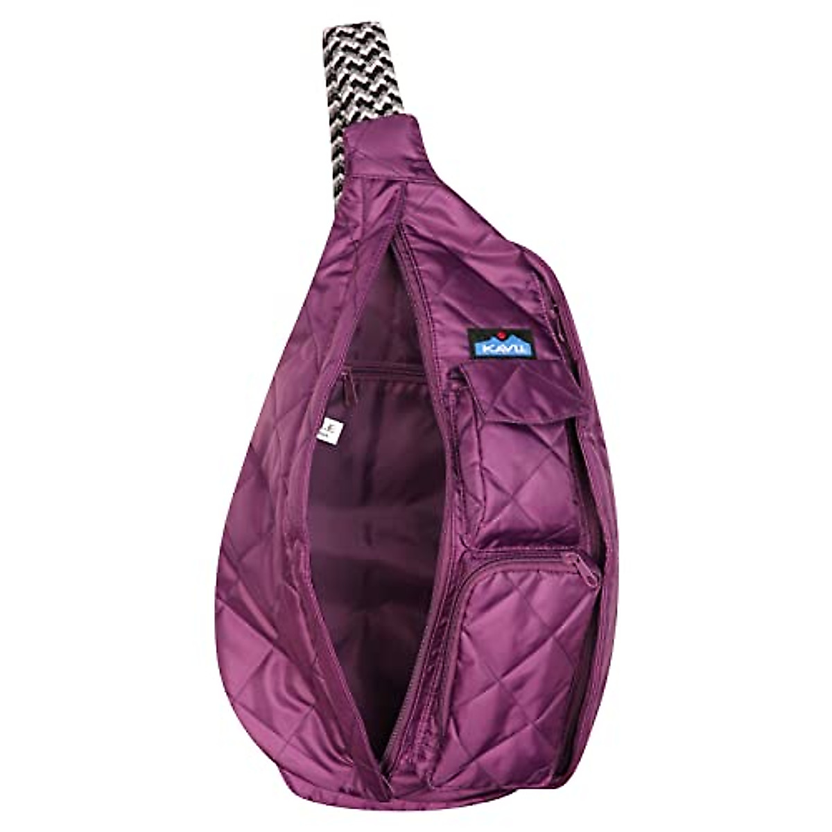 KAVU Original Rope Puff Diamond Quilted Mini Sling Pack - Sunset Purple