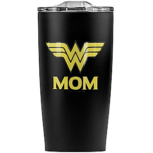 Wonder Woman Wonder Mom Logo Stainless Steel Tumbler 20 oz Coffee Travel Mug/Cup, Vacuum Insulated & Double Wall with Leakproof Sliding Lid