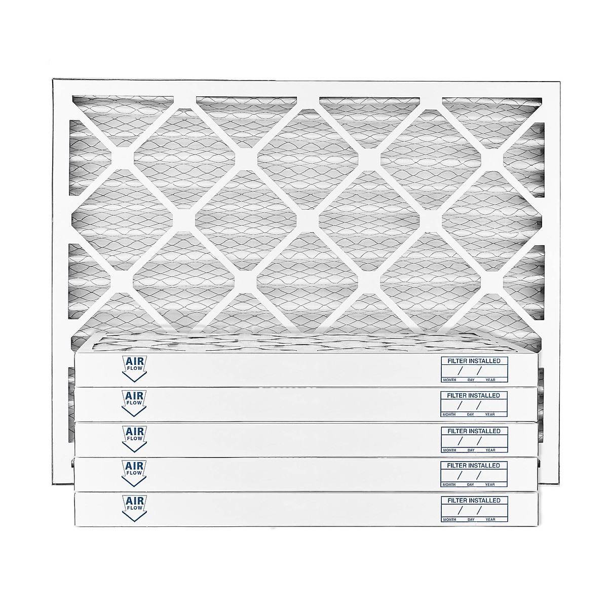 Filters Fast 14x17x2 Pleated Air Filter Merv 8, 2 AC Furnace Air Filters, Made in the USA, Actual Size 14x17x1.75, 6 Pack