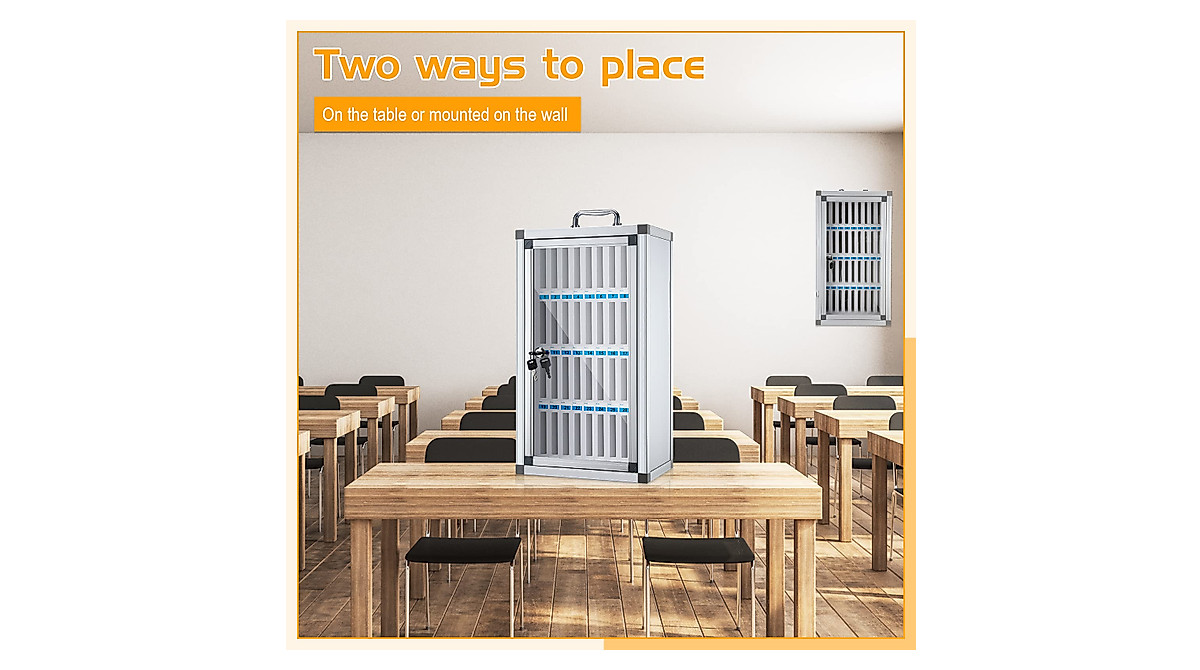 Secure 36-Slot Cell Phone Locker for Classroom & Office