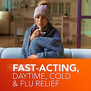 Vicks DayQuil VapoCOOL SEVERE Cold & Flu + Congestion Medicine, Non-Drowsy Max Strength 9-Symptom Relief for Fever, Sore Throat, Chest Congestion, Stuffy Nose, Nasal Congestion, Cough, 24 Caplets