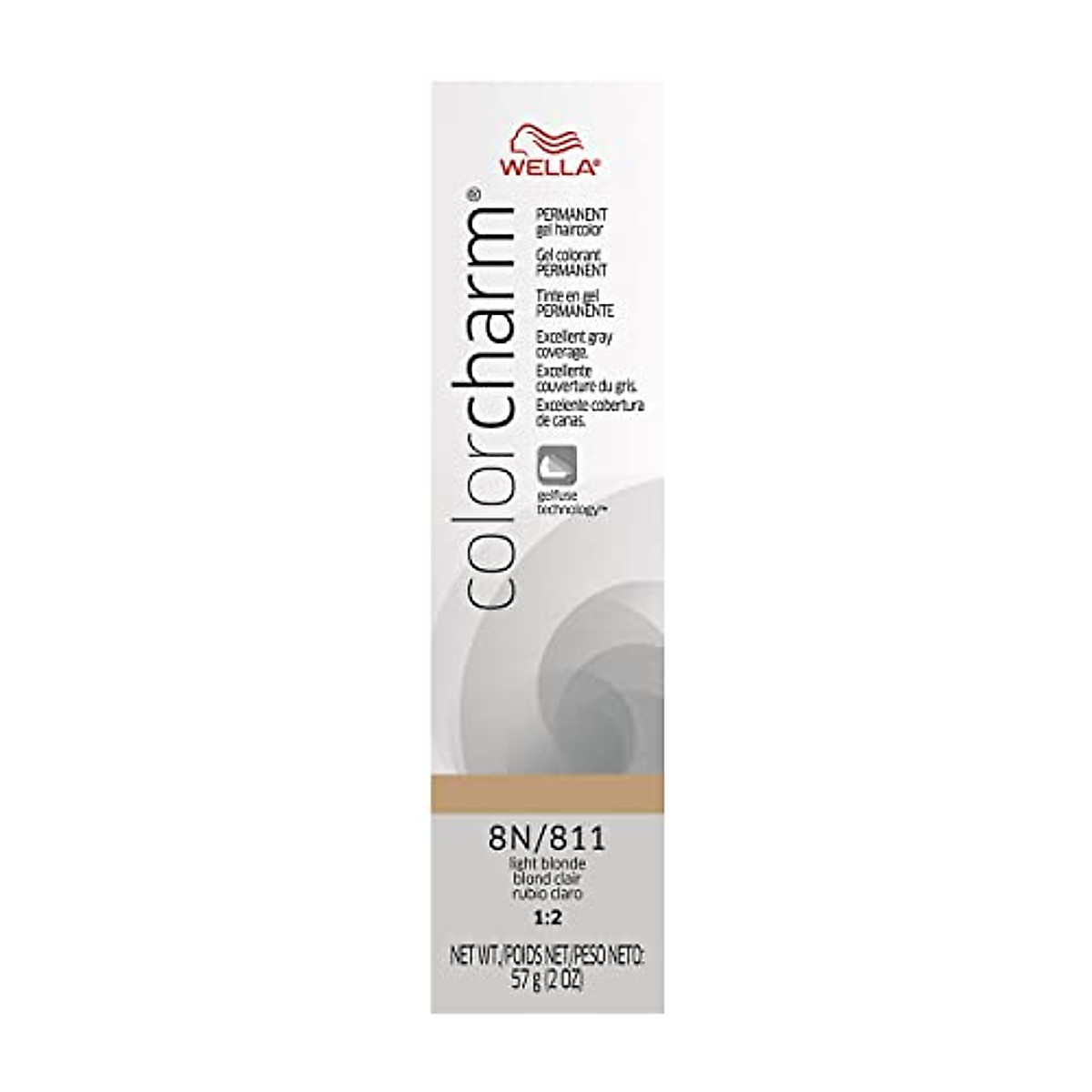 WELLA colorcharm Permanent Gel Haircolor, With Long Lasting Gelfus Technology, For Gray Coverage, 8N Light Blonde, 2 oz