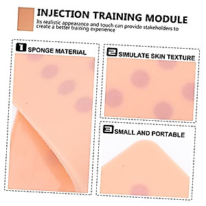 ULTECHNOVO 4pcs Mannequins Test with Artificial Subcutaneous Pads for Injection Skin- Spots Iv Pad Skin Nursing Training Injecting Mannequin Model Supplies Silicone Use Point Generic