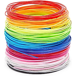 1.75mm PLA 3D Pen Filament Refills, Dimensional Accuracy +/- 0.03mm (24 Colors, 10ft/Color, 240 Ft)