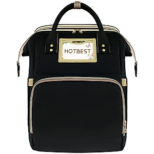 HOTBEST Baby Diaper Bag Backpack,Newborn Registry for Baby Shower Gifts, Portable Nappy Bags for Girls Boys, Multifunction Travel Stuff Maternity New Mom Gifts for Women, Black