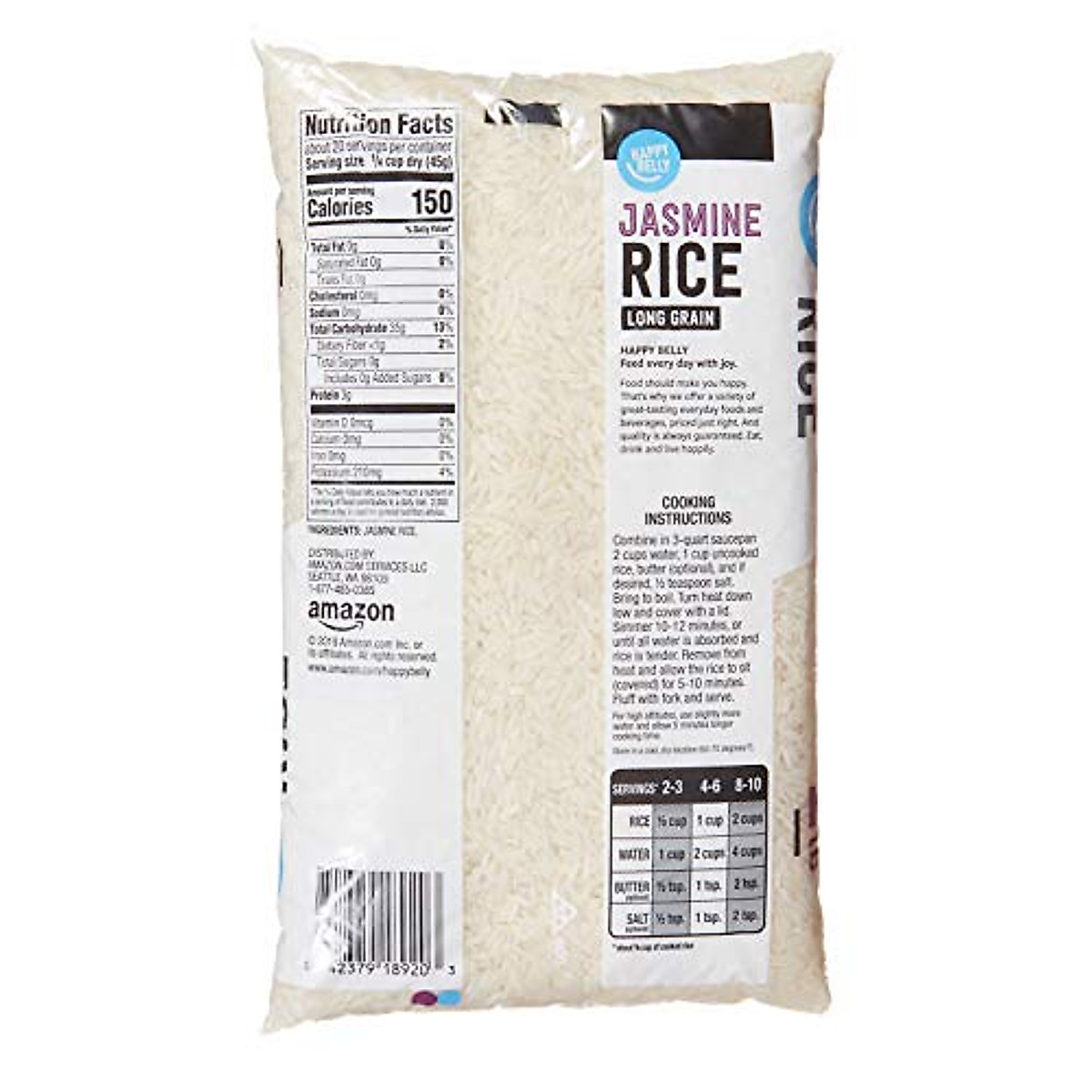 Amazon Brand - Happy Belly Jasmine Rice, 2 lb