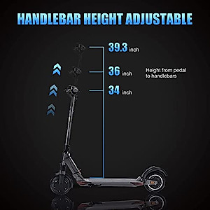 E-TWOW GT SE Electric Scooter, 31 Mile Range, 25 MPH Max Speed, 275lbs Max Load, Adjustable Handlebar Height, Lightweight(29lbs) and Foldable, Great for Commuting, UL Certified